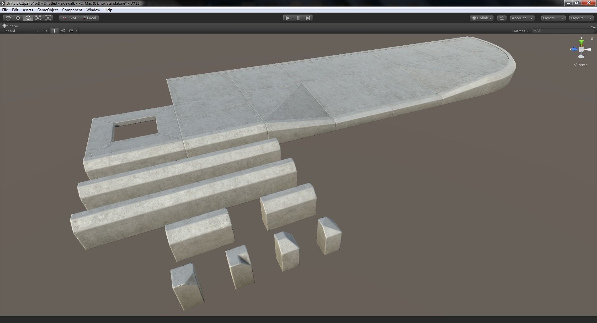 3D model Sidewalk - Modular Set 4 VR / AR / low-poly | CGTrader