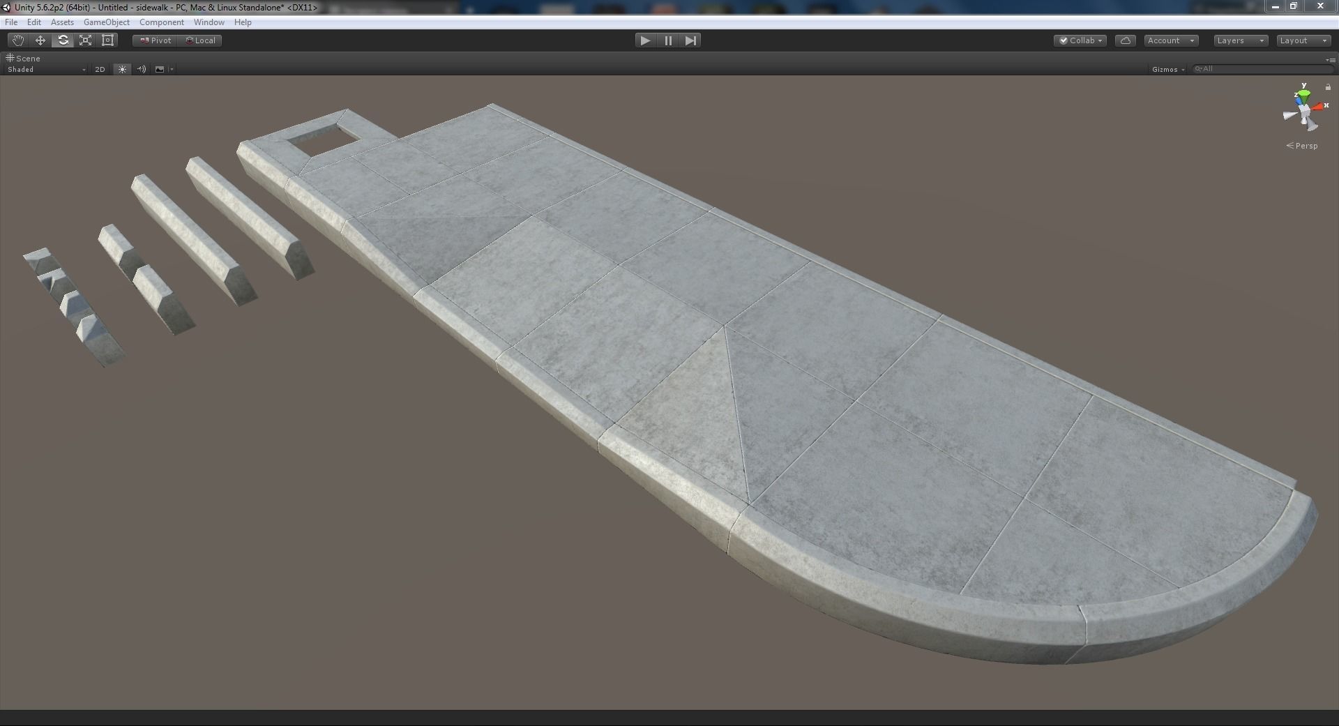 3D model Sidewalk - Modular Set 4 VR / AR / low-poly | CGTrader