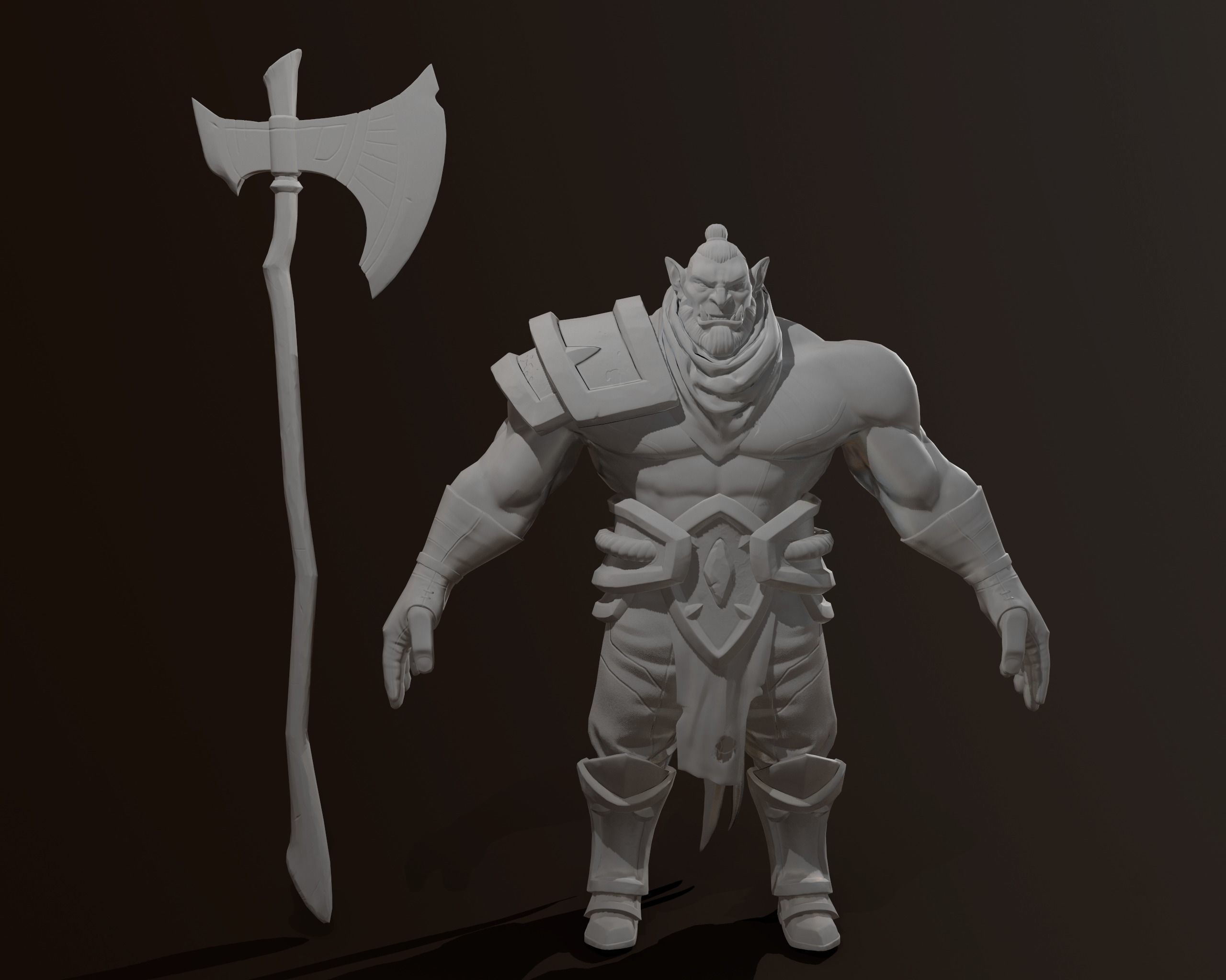 3D model character ork VR / AR / low-poly | CGTrader