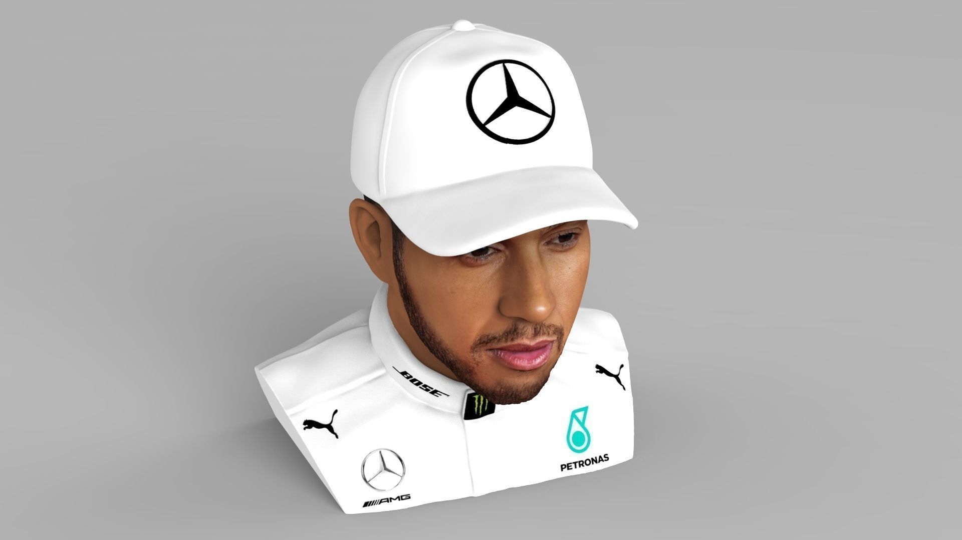 Michael Schumacher Lewis Hamilton busts full color 3D printing 3D Model ...