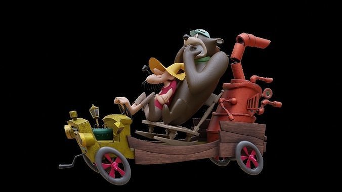 Lazy Luke and Blubber Bear 3D model | CGTrader