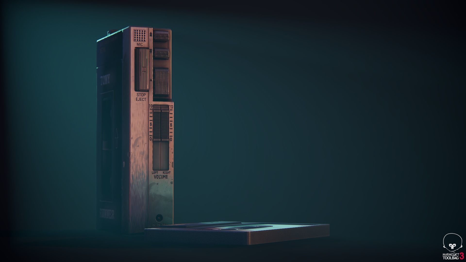 3D model Vintage Old 1980s Cassette Player Walkman VR / AR / low-poly ...