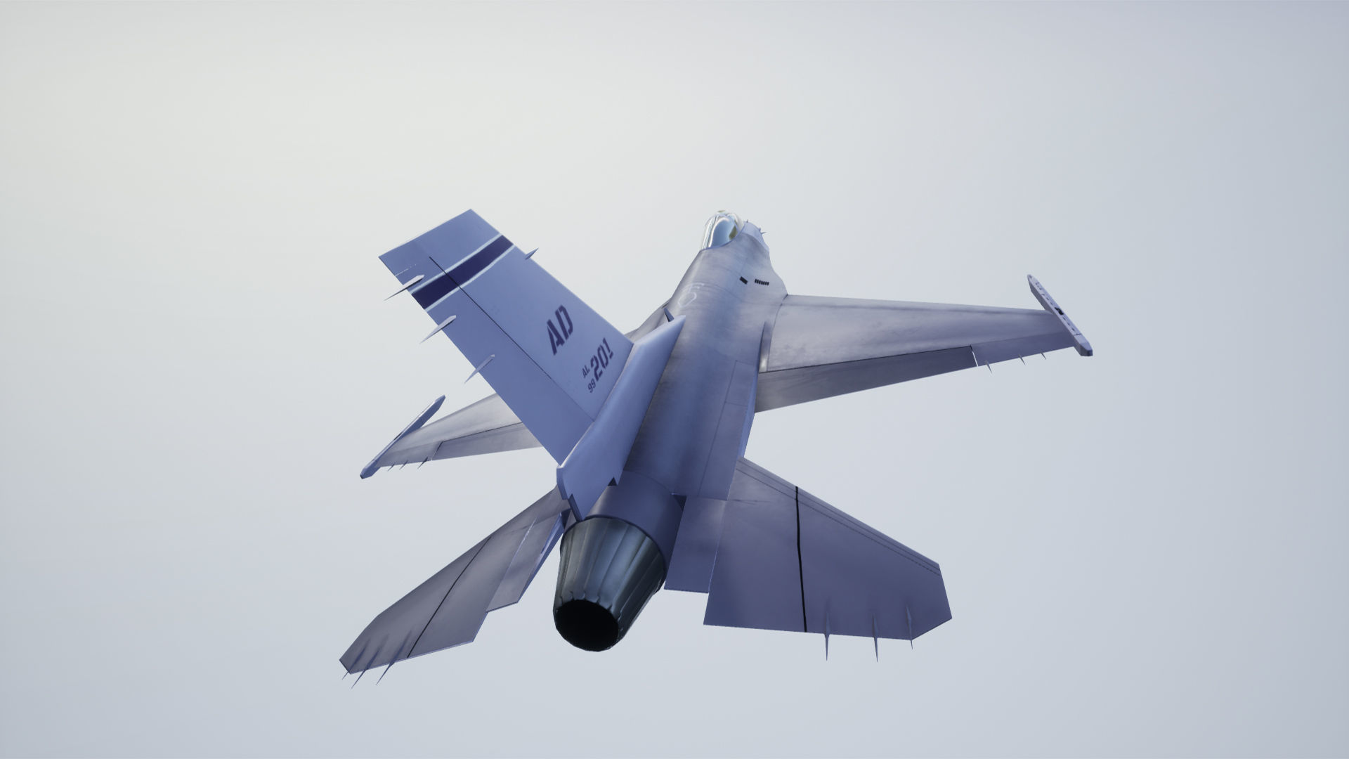 3D model Animated Jet fighter f-16 falcon low poly VR / AR / low-poly ...