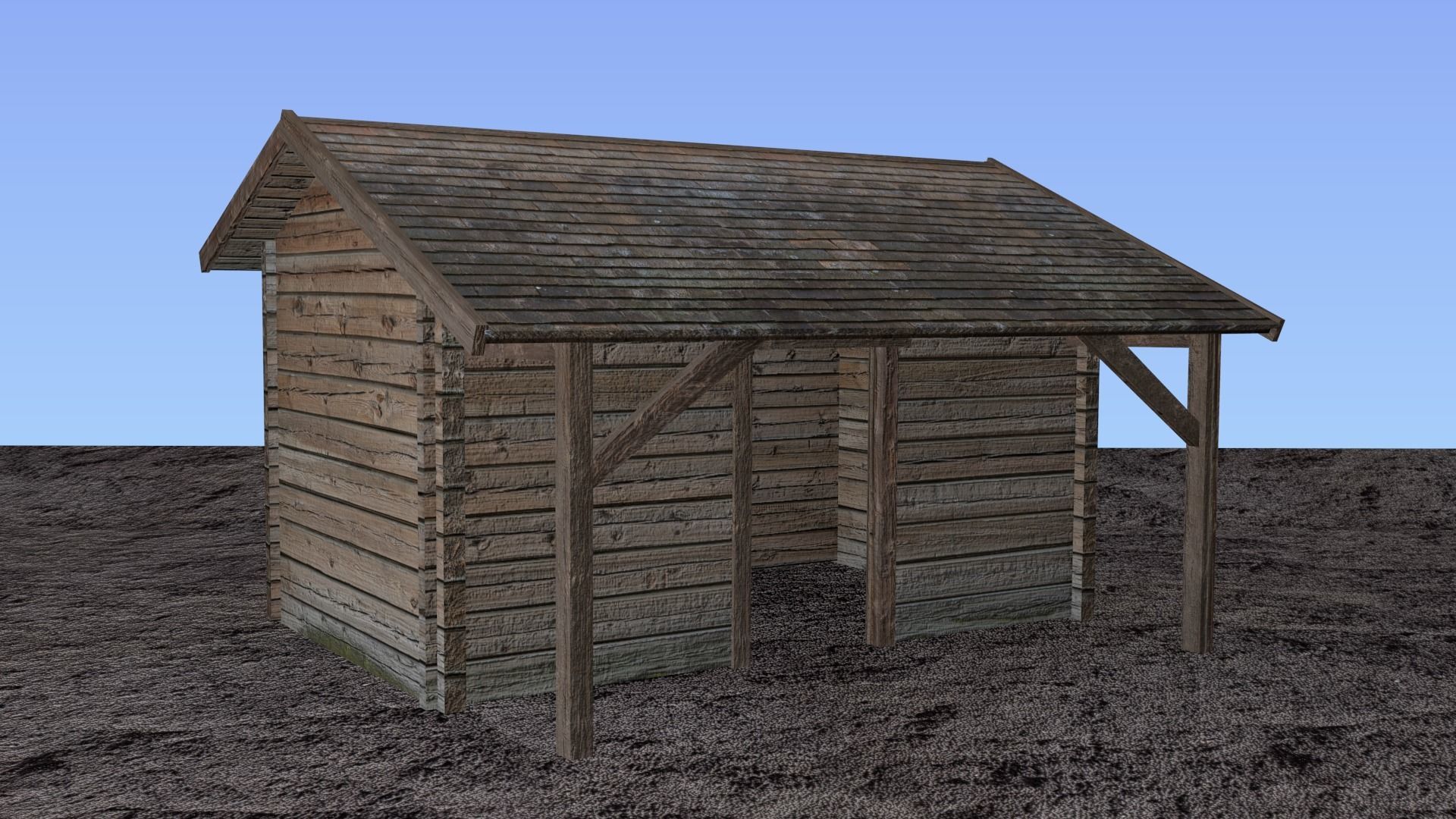 Wooden storehouse free VR / AR / low-poly 3D model | CGTrader