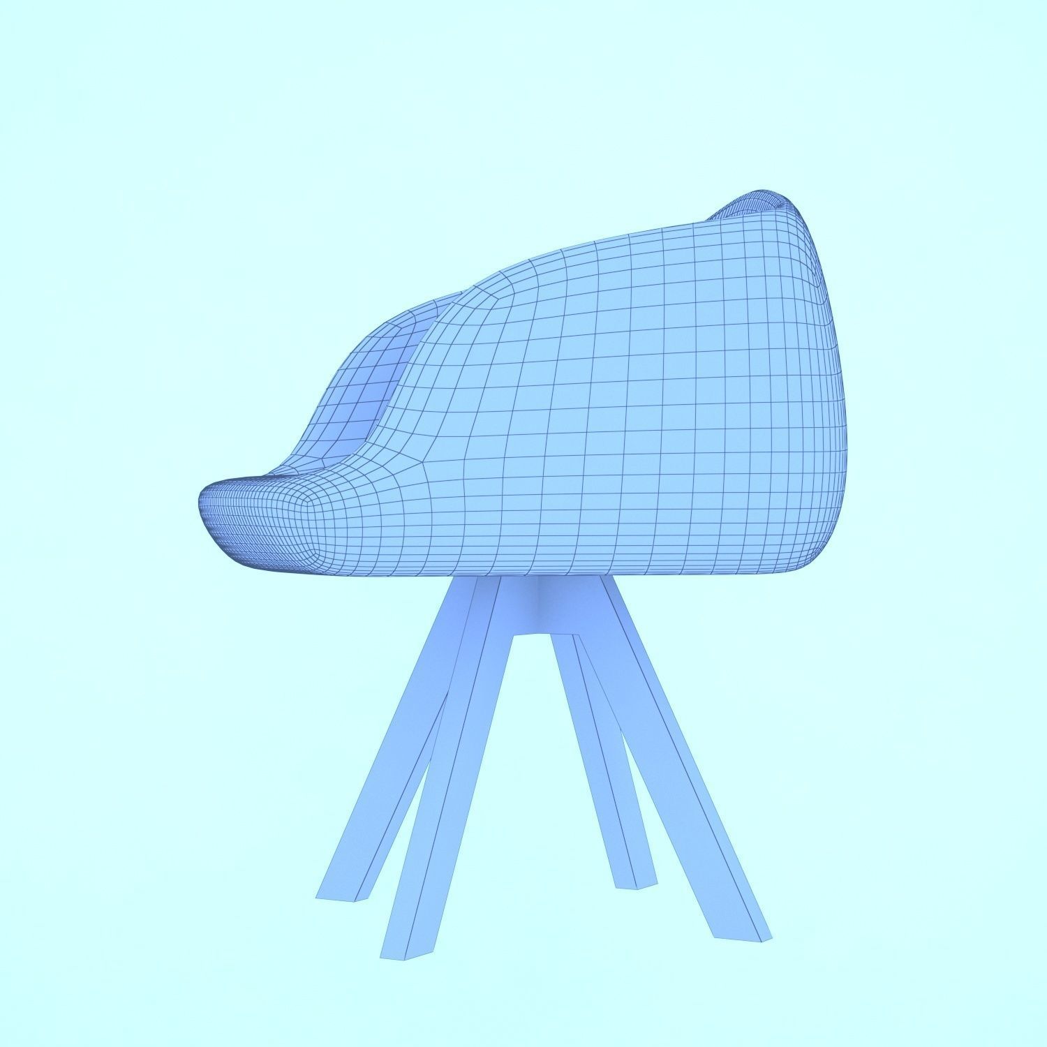 Armchair Low-poly 3D model 3D model | CGTrader
