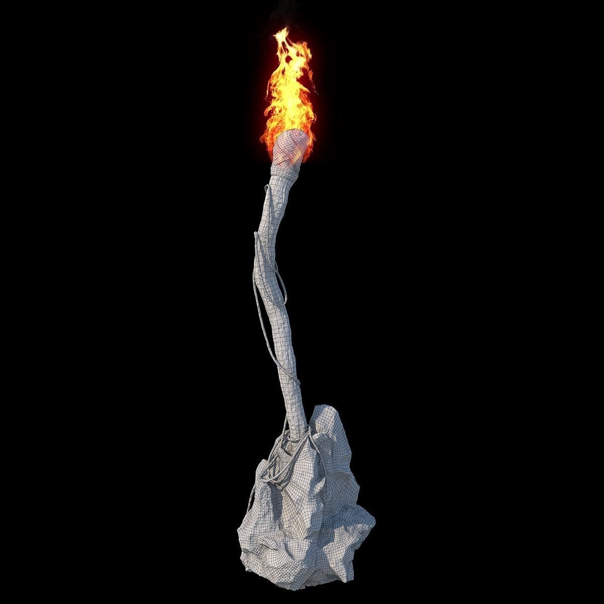 Fantasy torches kit with PBR V-ray render setup 3D model | CGTrader