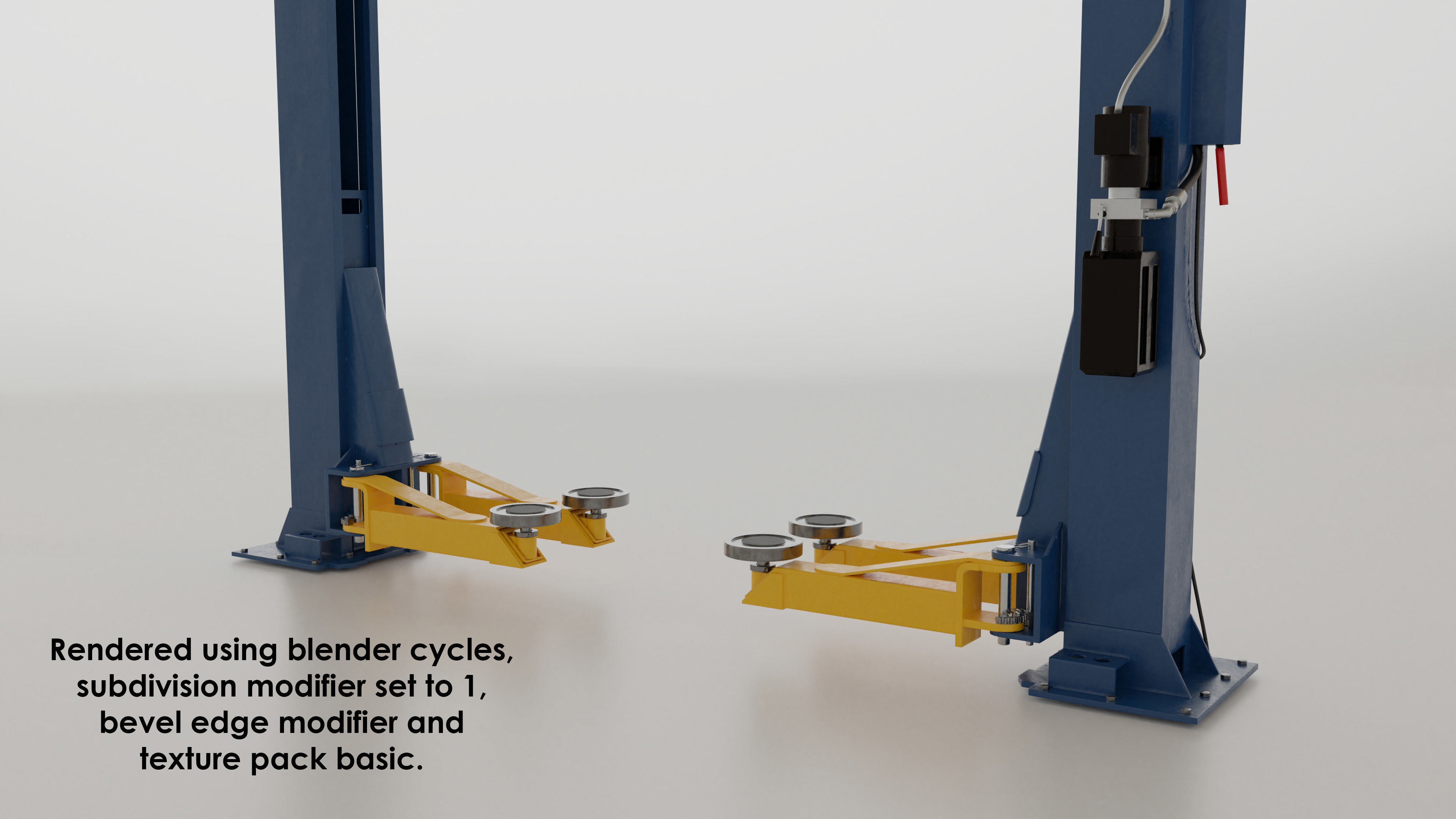 Garage 2 post lift model 3D model | CGTrader