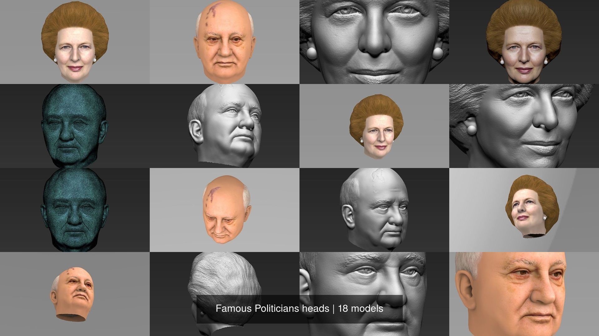 Famous Politicians heads 3D Model Collection | CGTrader