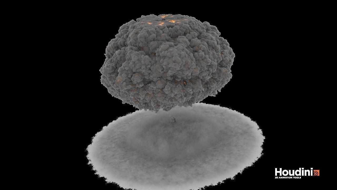 3D model Houdini Power Asset - Nuclear Explosion VR / AR / low-poly ...