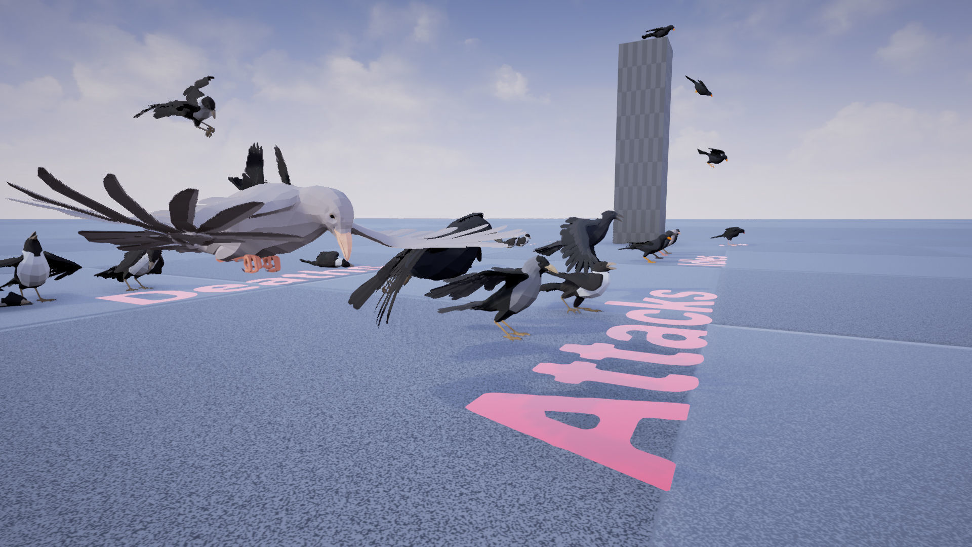 3D model Poly Art Ravens and Crows VR / AR / low-poly rigged animated ...