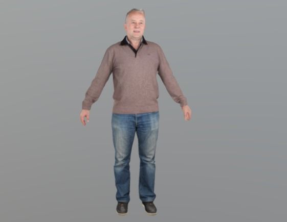 Rt015 - Male T-Pose A-Pose 3D model | CGTrader