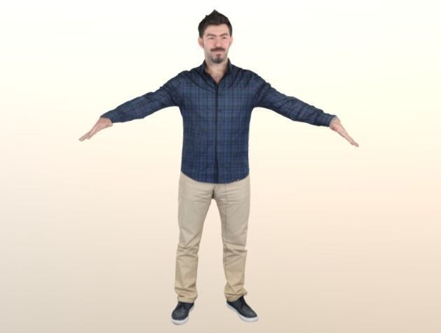 Rt012 - Male T-Pose A-Pose 3D model | CGTrader