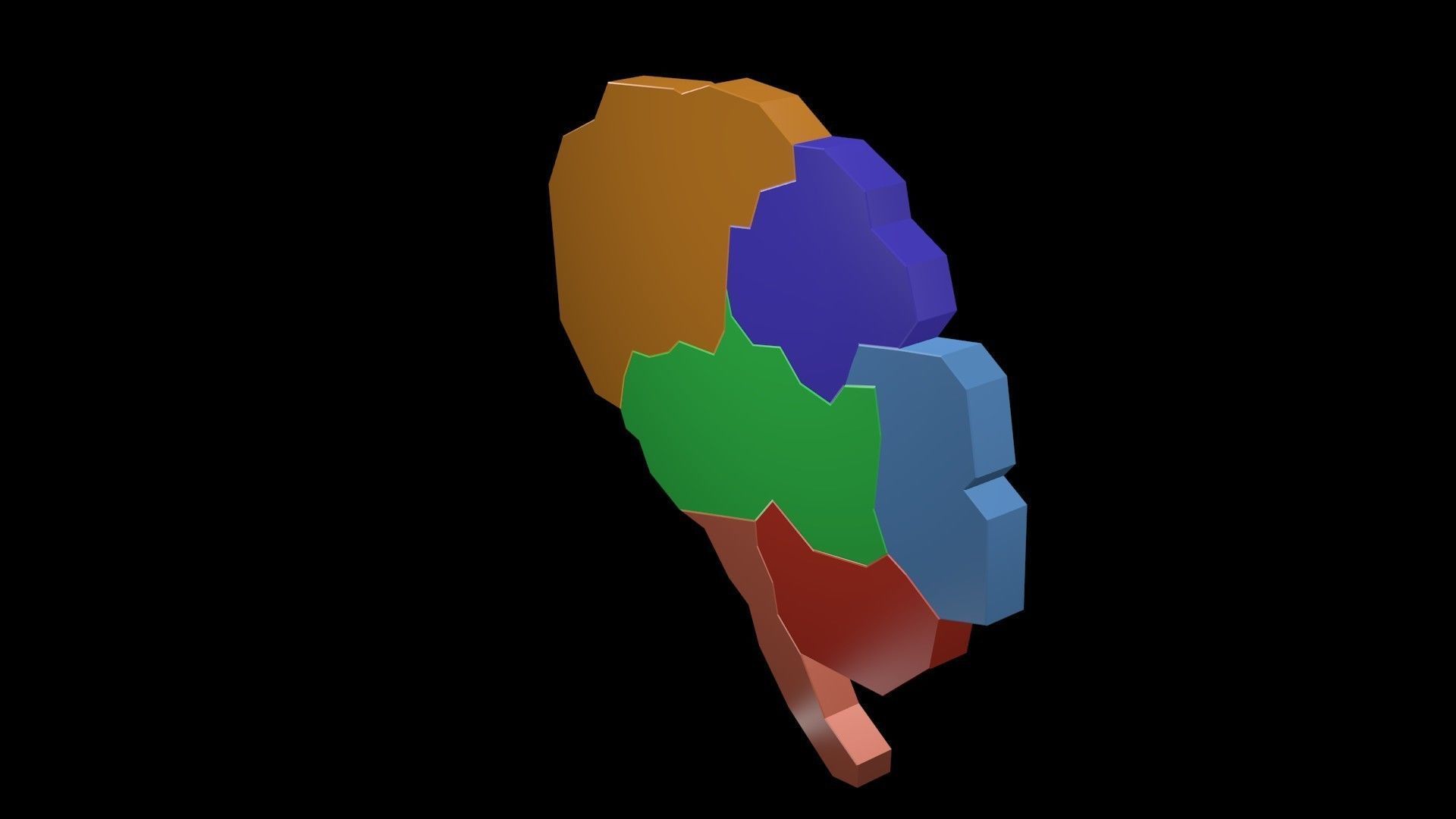 Low poly brain symbol 31 free VR / AR / low-poly 3D model | CGTrader