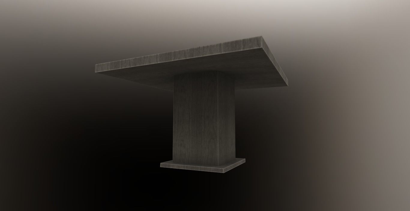 3D model Rustic Wooden Dining Table Real Life Based PBR VR / AR / low ...