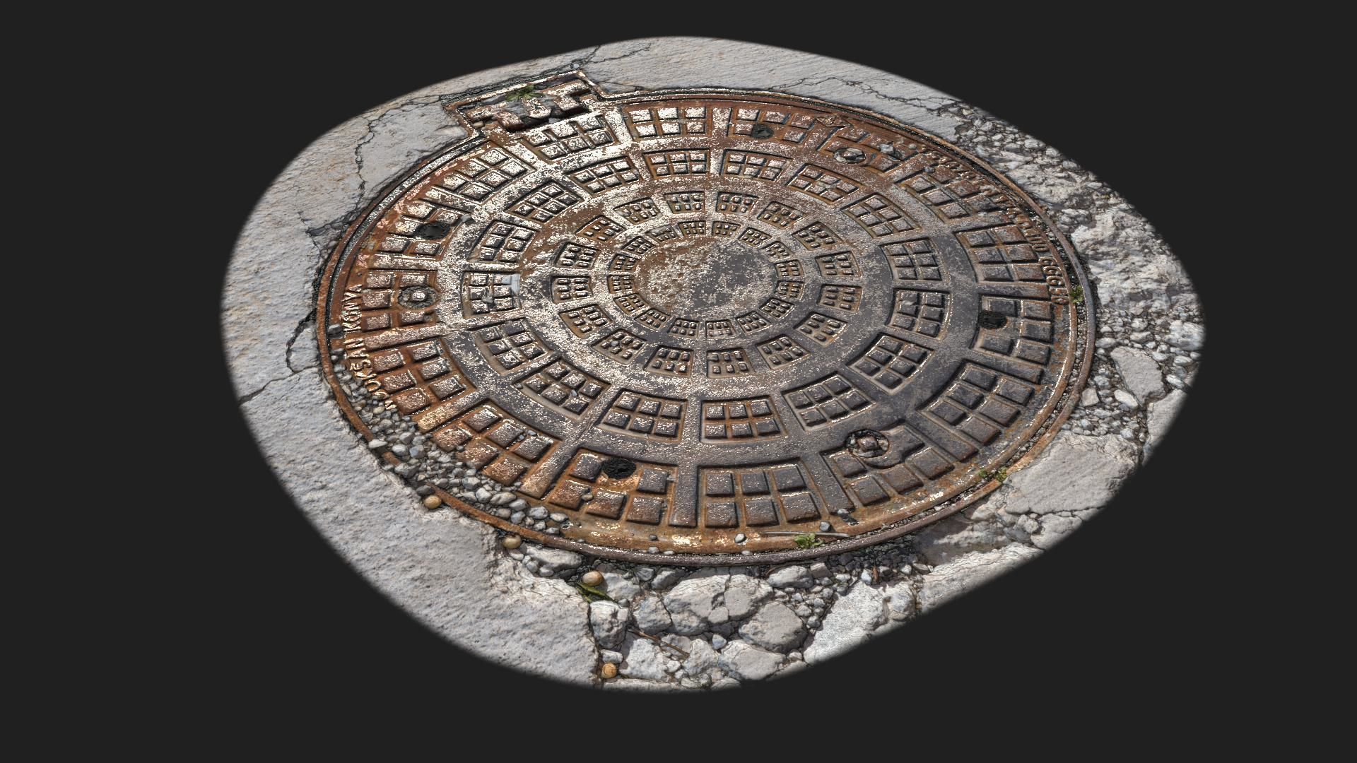 3D model Manhole Cover 04 | CGTrader