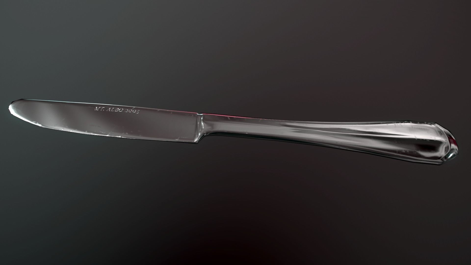 3D model Silver flatware - Game ready low-poly 3D model and textures VR ...