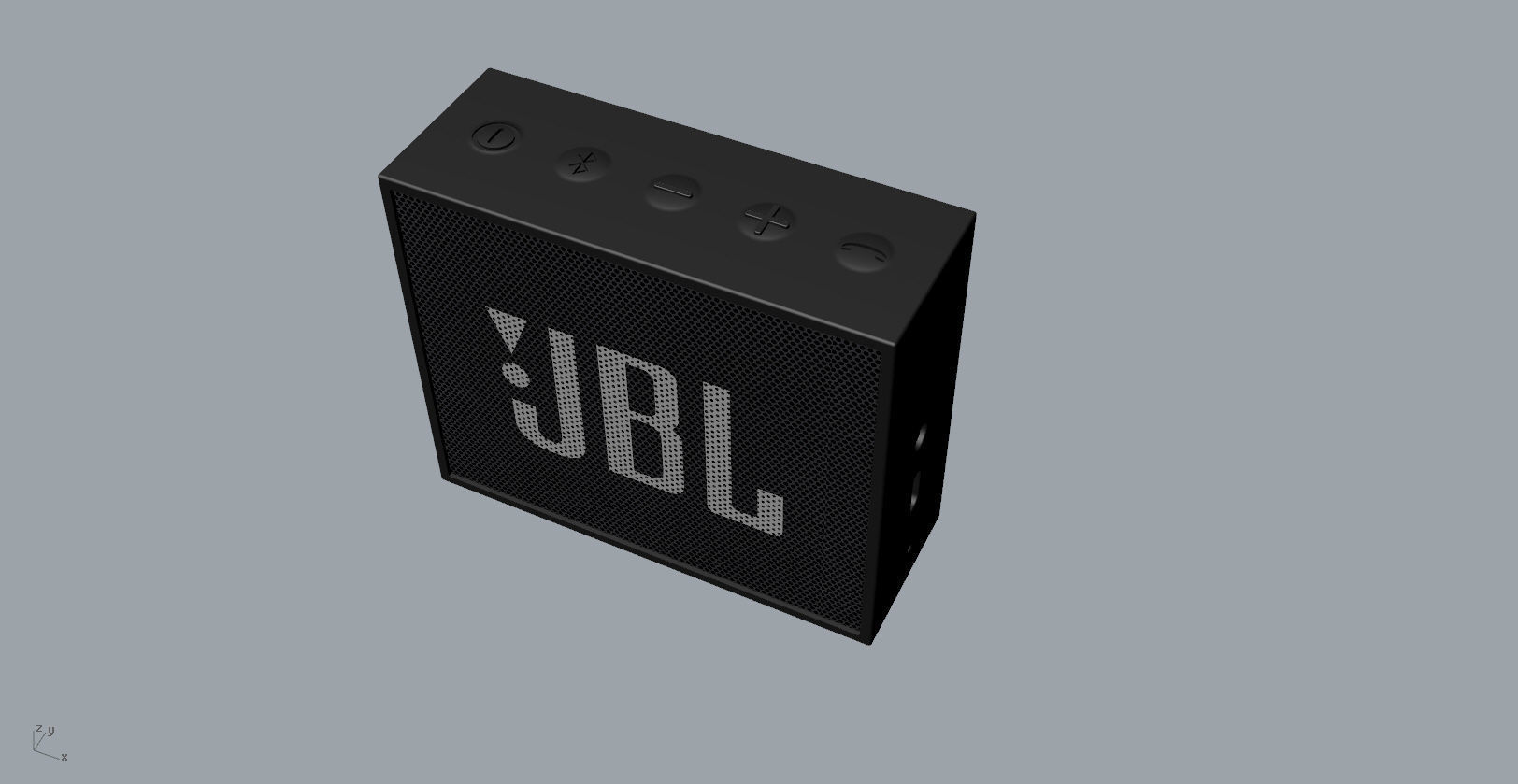 JBL GO1 BLACK SPEAKER -customizable speaker 3d model 3D model | CGTrader
