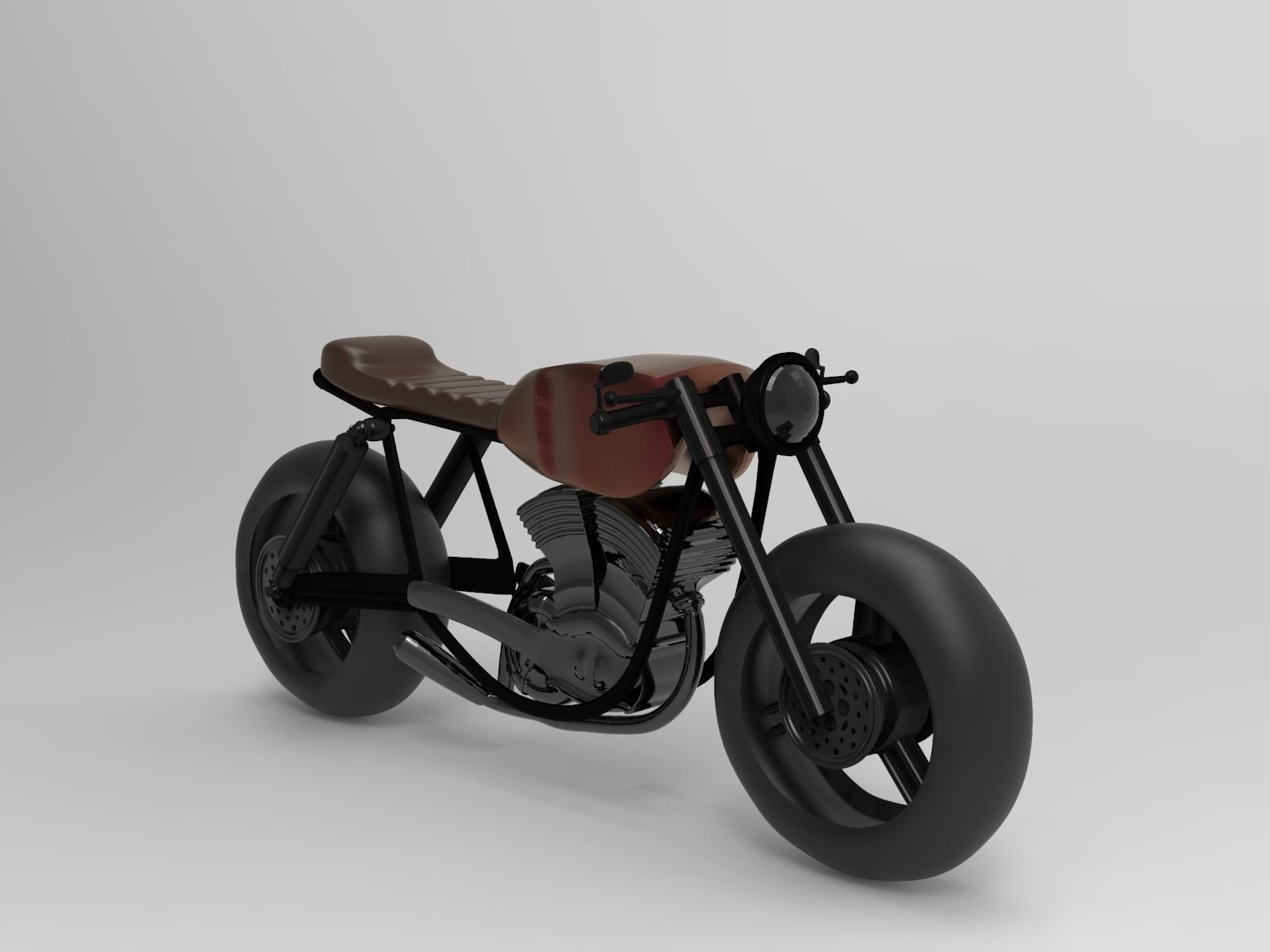 caferacer motorcycle 3D model 3D printable | CGTrader