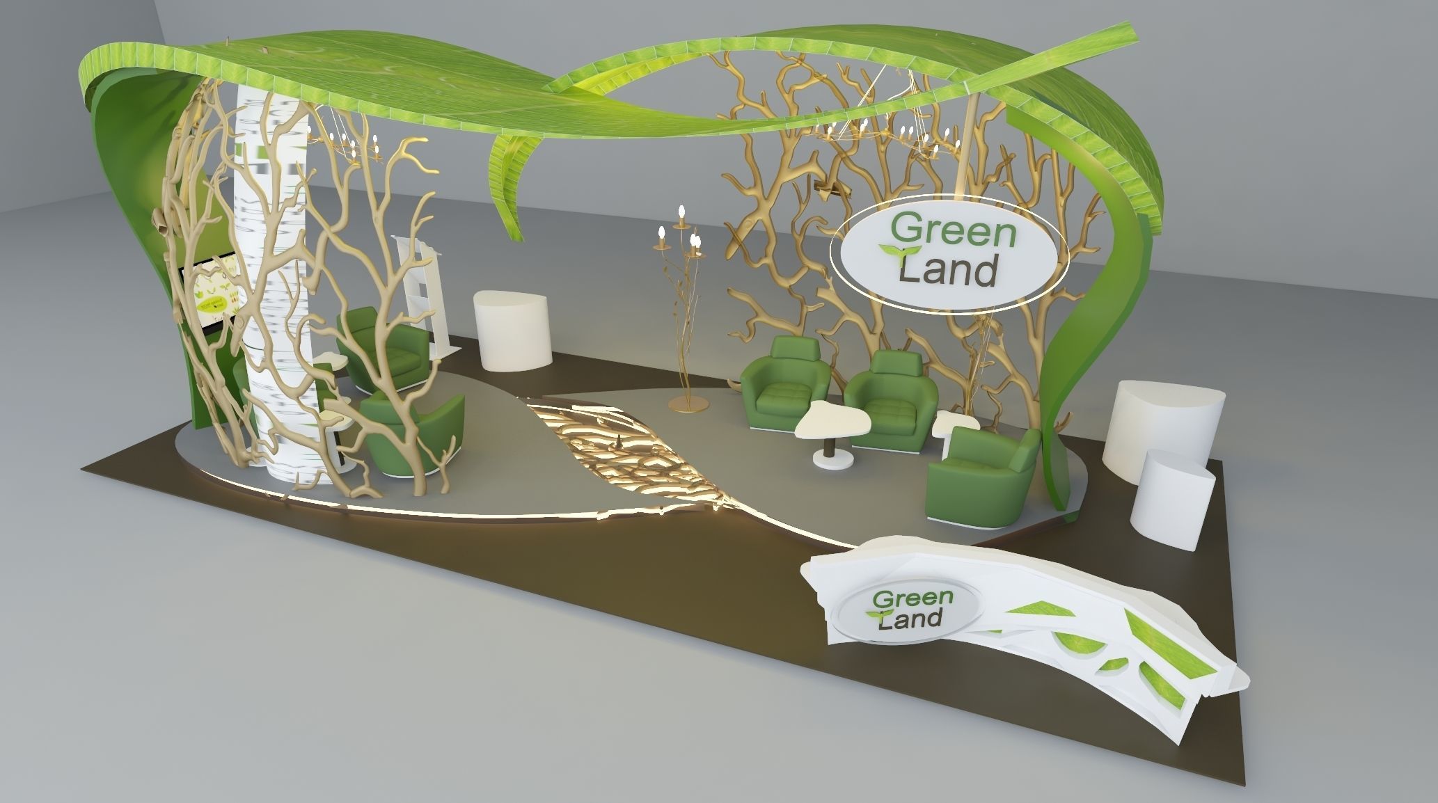 Booths design 3D model | CGTrader