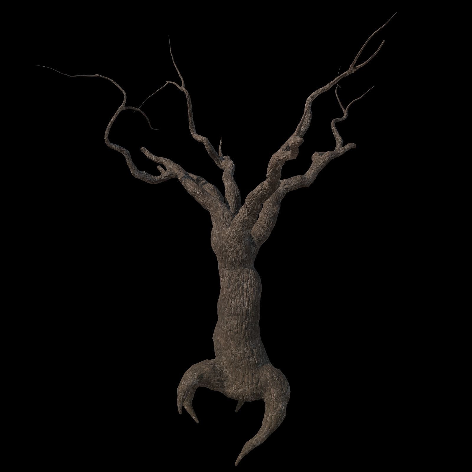 3D model Scary low poly trees kit with PBR workflow for V-Ray render VR ...