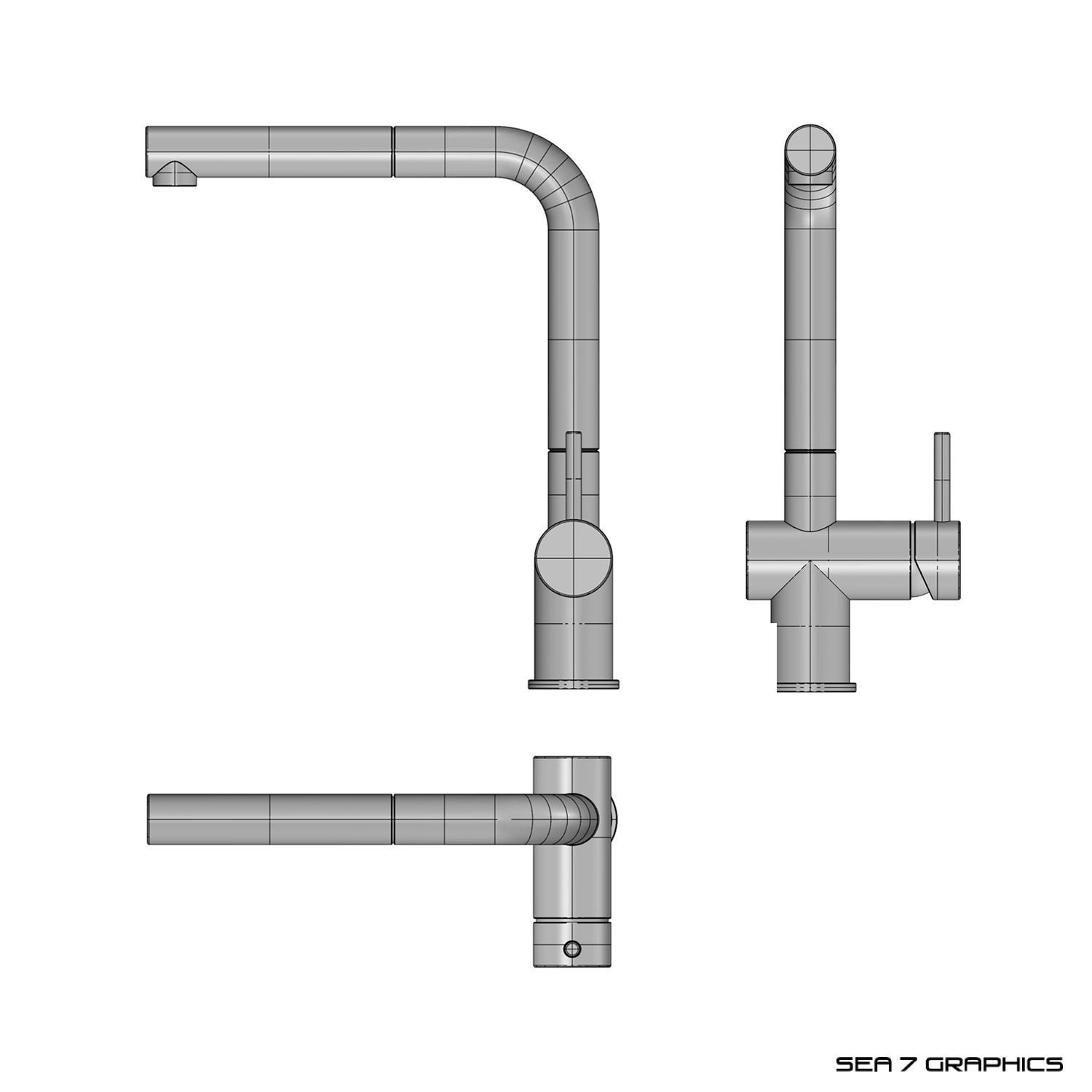 Kitchen Tap Franke Active Plus 3D model | CGTrader