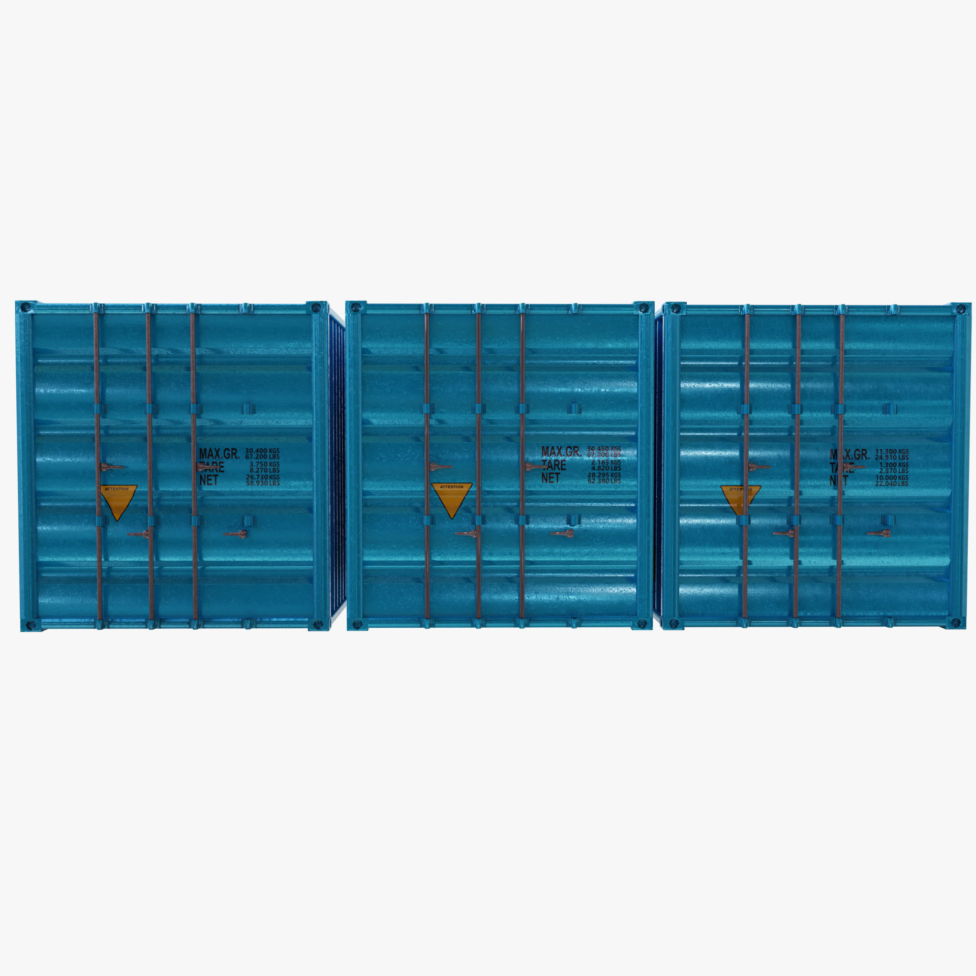 3D model Cargo Container Set Low Poly VR / AR / low-poly | CGTrader