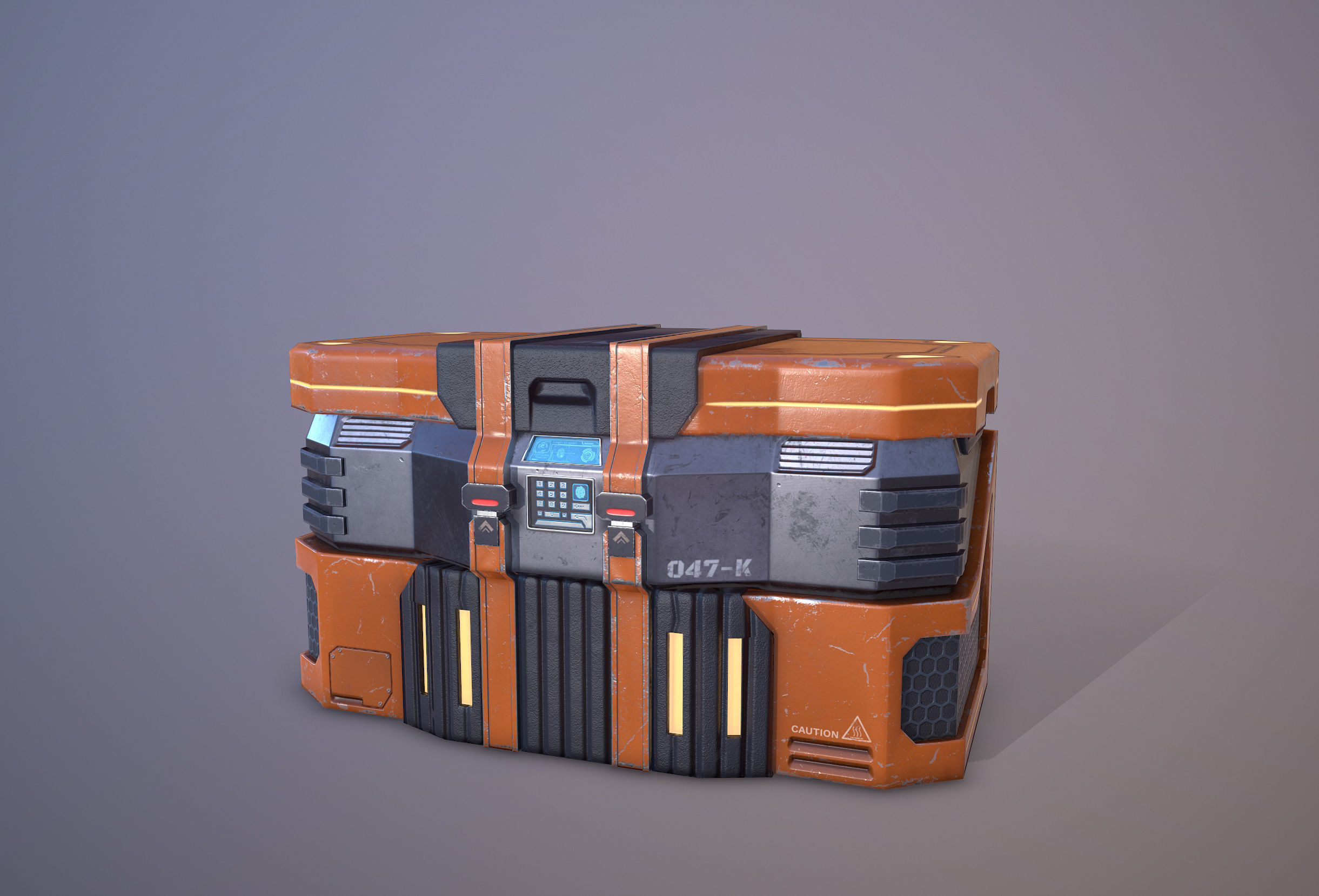 3D model Sci-Fi Crate VR / AR / low-poly | CGTrader
