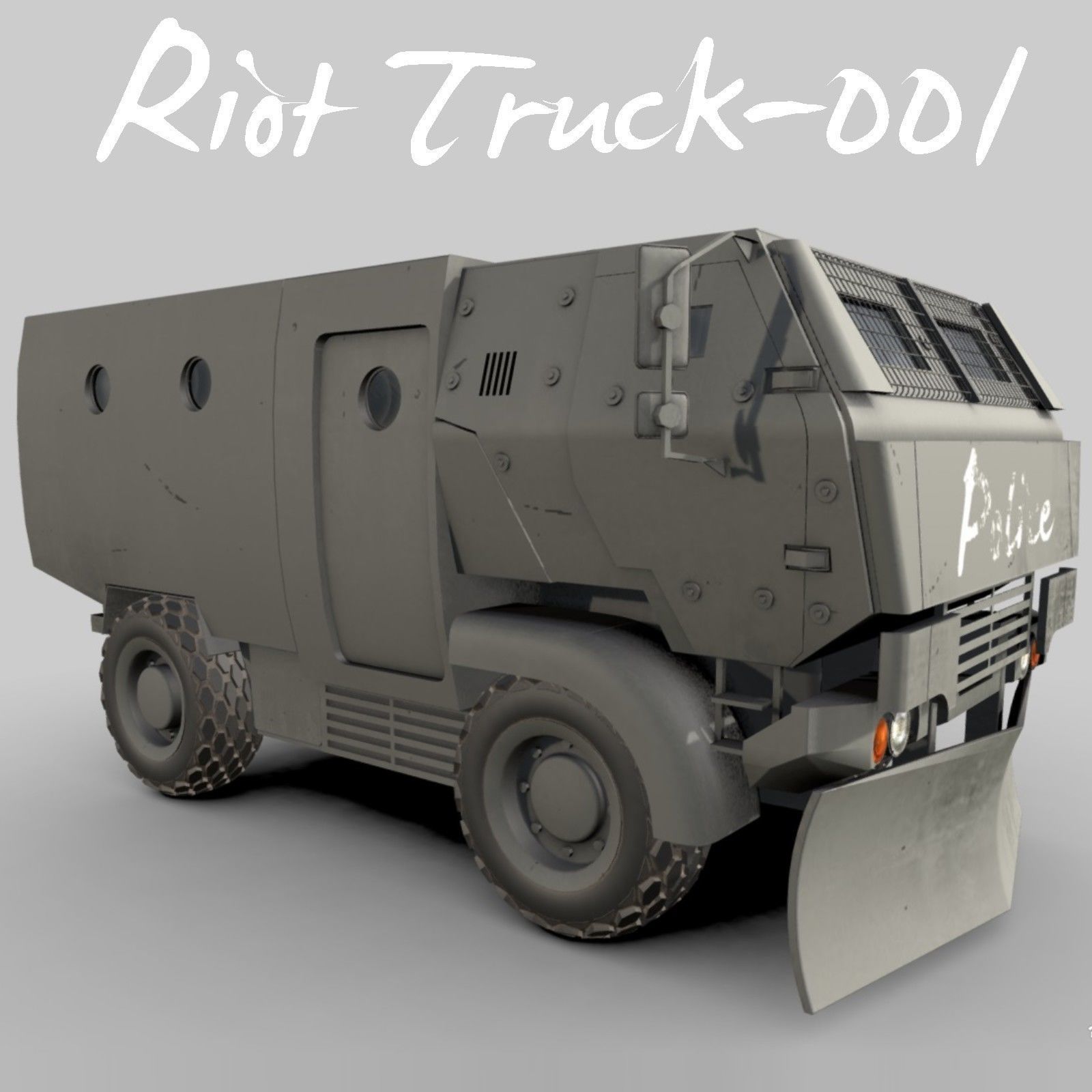 Riot Truck-001 3D model | CGTrader