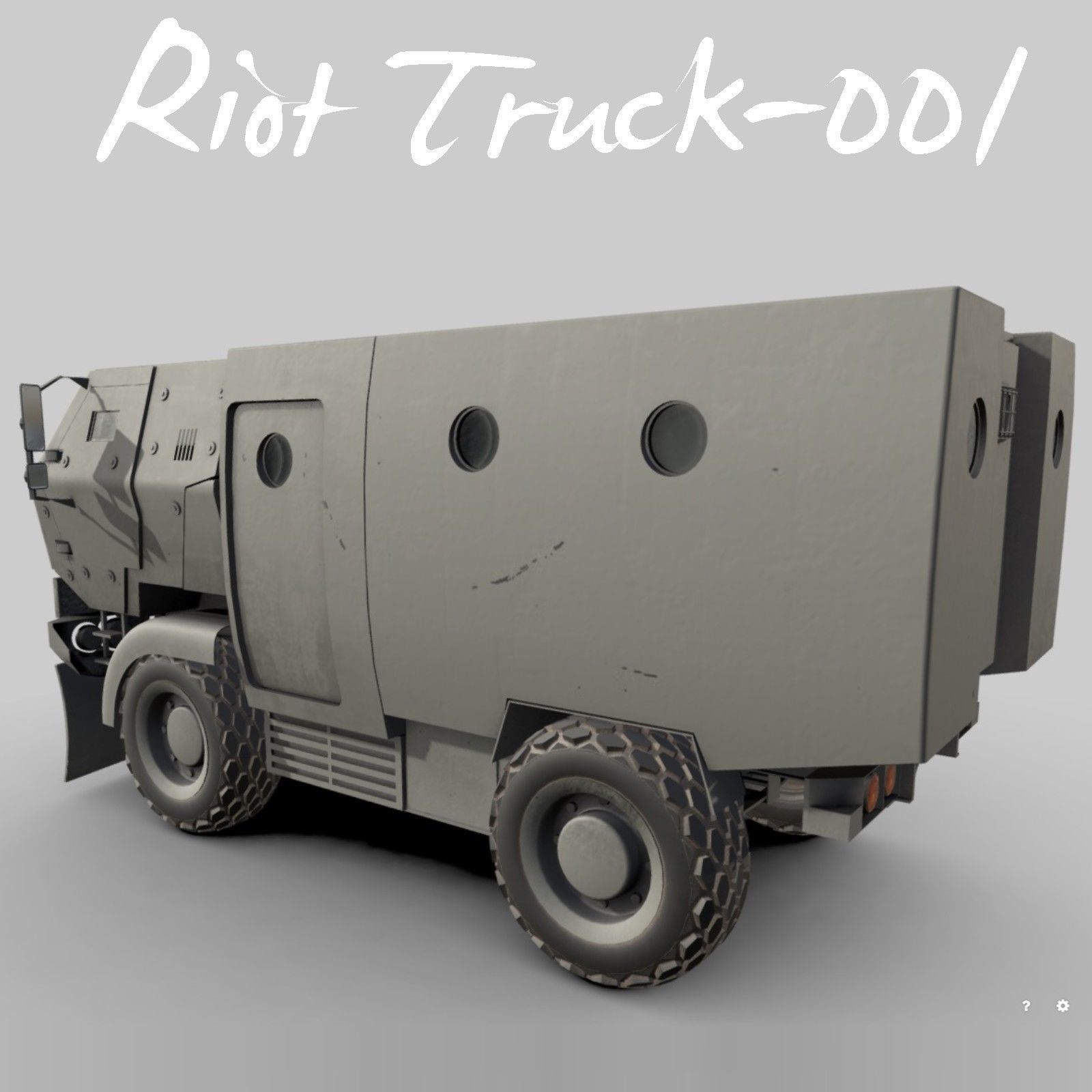 Riot Truck-001 3D model | CGTrader