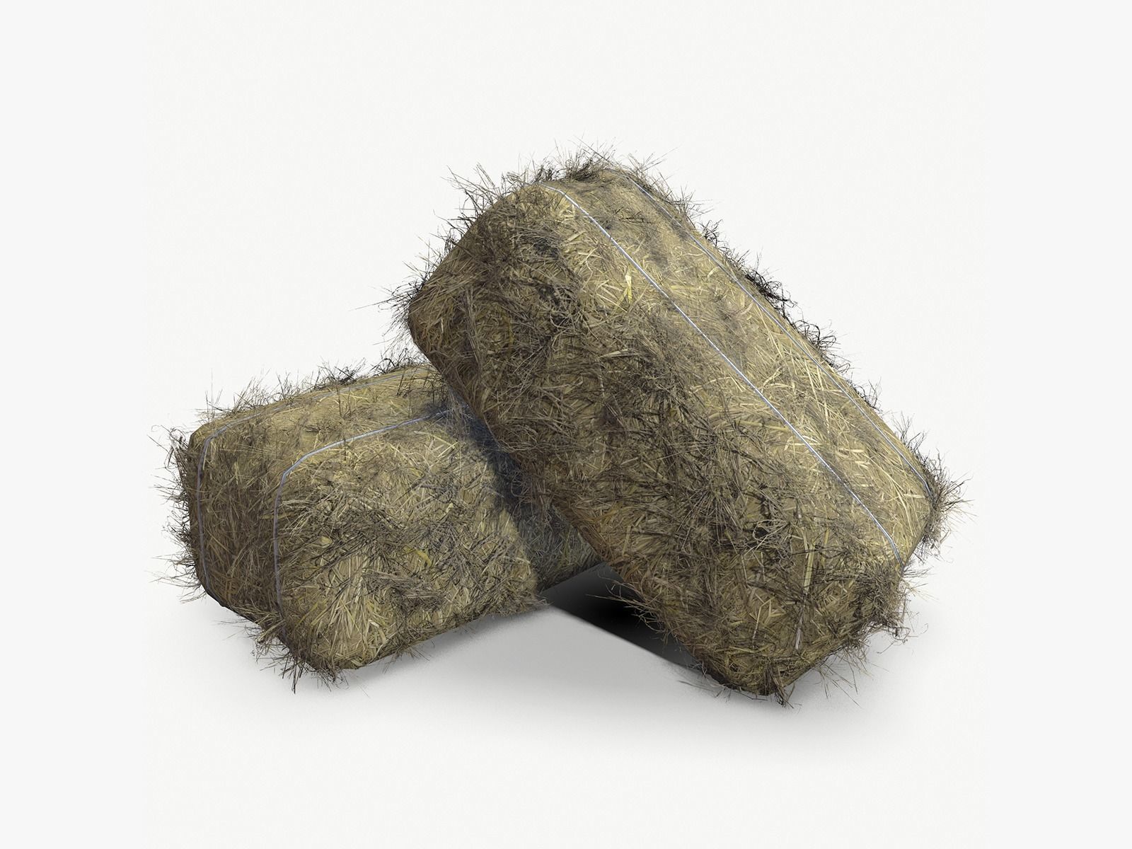 3D model Game ready haystack two bundles of hay VR / AR / low-poly ...