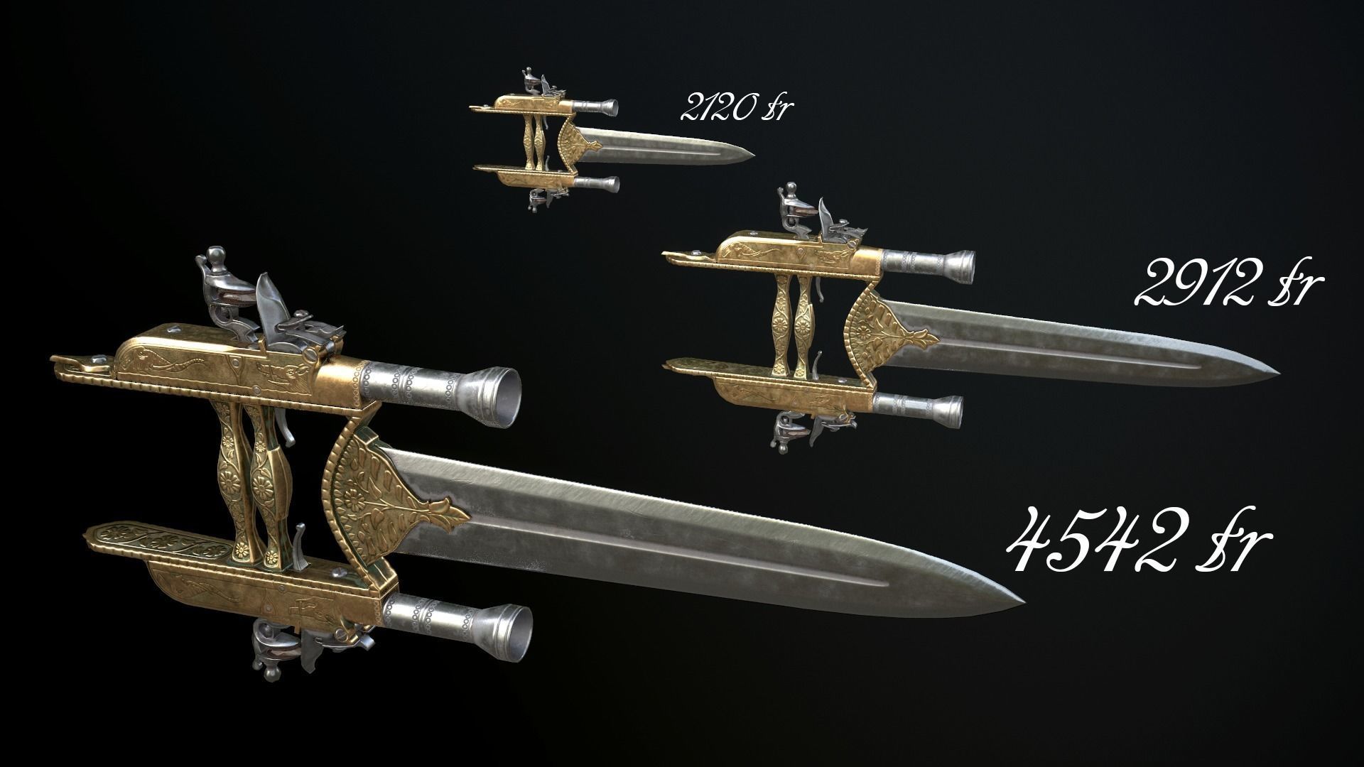 Collection of Flintlock Katars | CGTrader