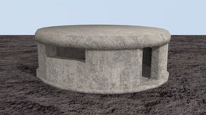 Concrete bunker lowpoly free VR / AR / low-poly 3D model | CGTrader