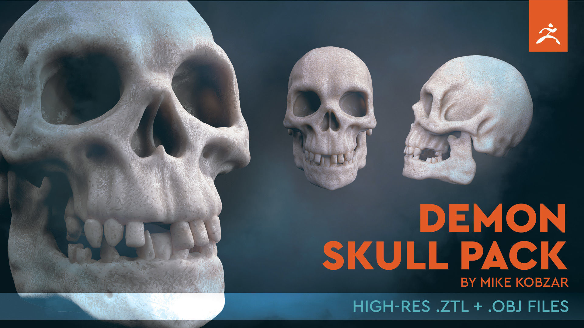 DEMON SKULL PACK - High Res 3D models by Mike Kobzar 3D model | CGTrader