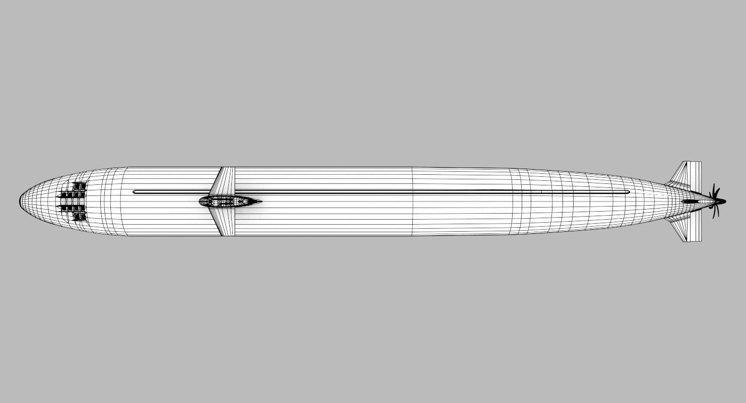 Los Angeles Class Submarine 3D model rigged | CGTrader