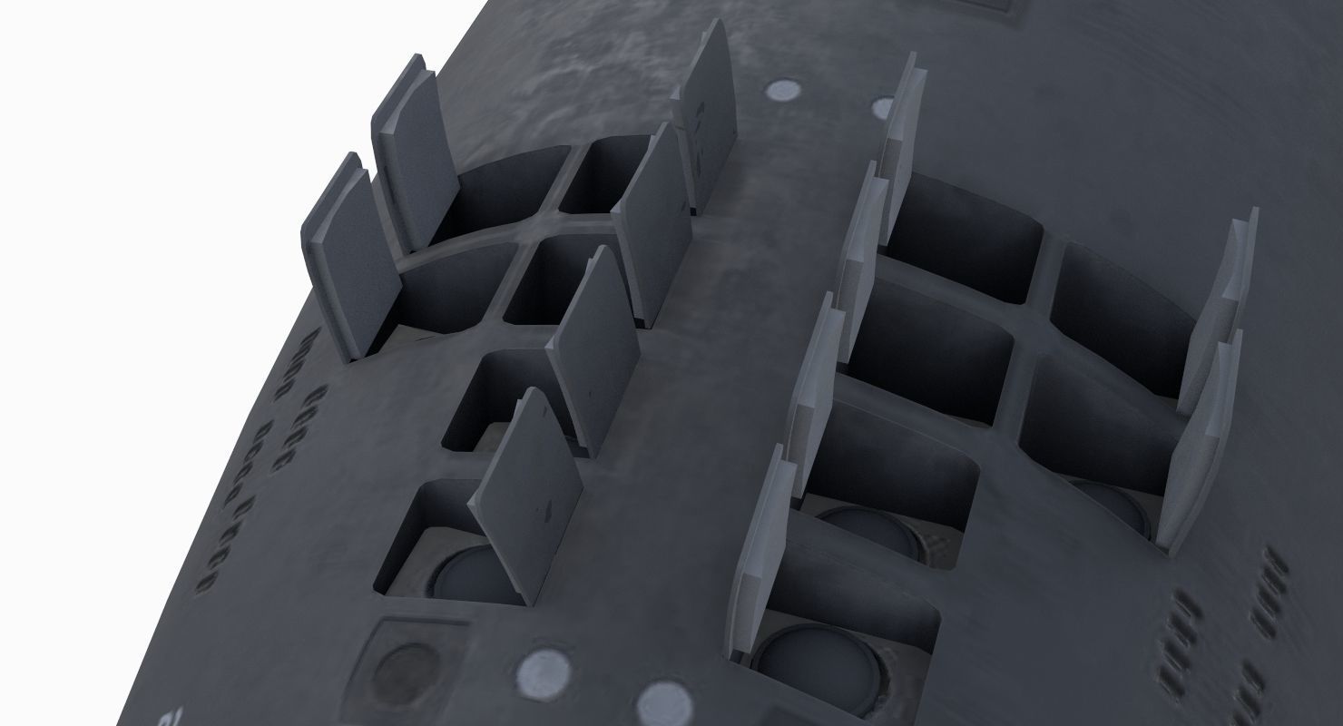 Los Angeles Class Submarine 3D model rigged | CGTrader