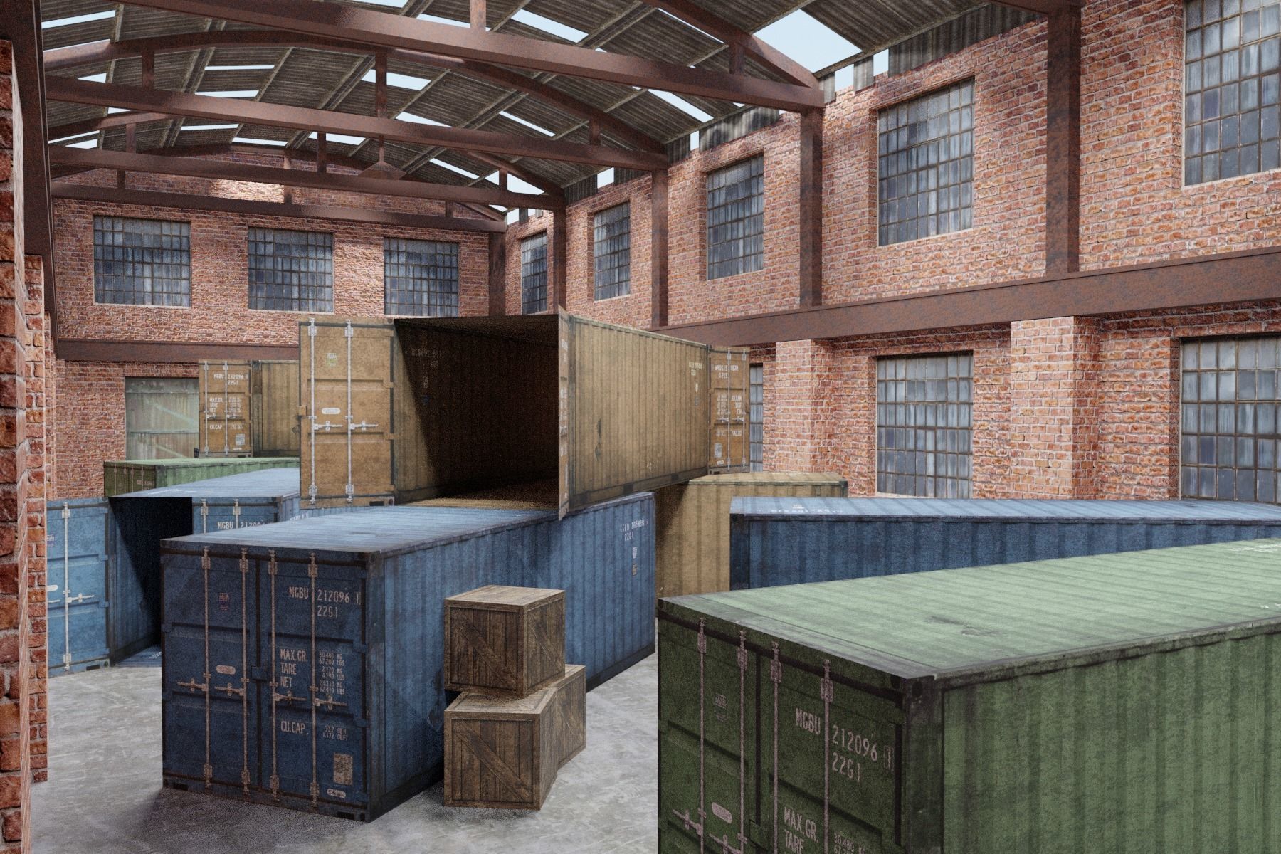 3D model FPS Map - Warehouse VR / AR / low-poly | CGTrader