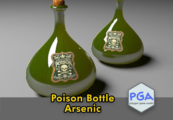 Poison bottle free 3D model | CGTrader