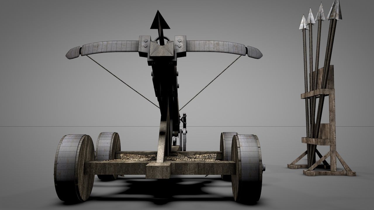 3D model Medieval Ballista Catapult VR / AR / low-poly | CGTrader