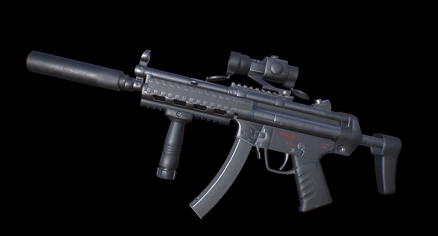 3D model MP5 A1- Game Ready - VR / AR / low-poly | CGTrader