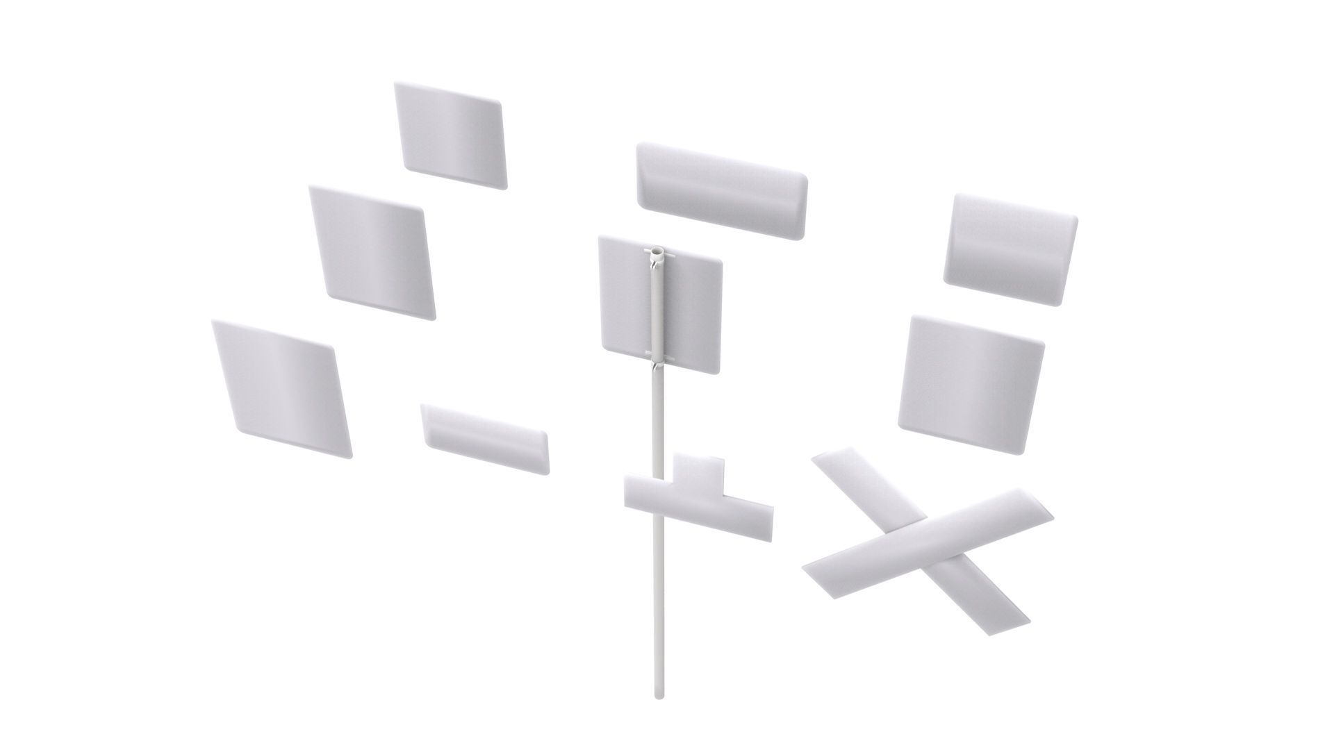 Road Sign US R15 Series Rail And Light Rail 3D model | CGTrader