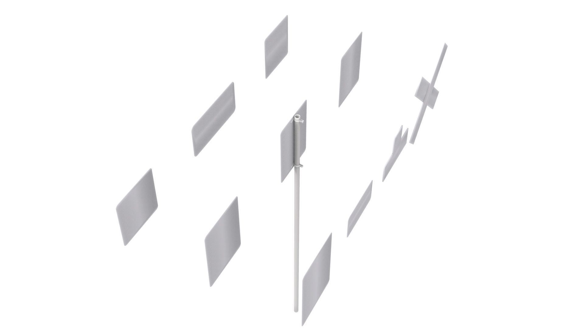 Road Sign US R15 Series Rail And Light Rail 3D model | CGTrader