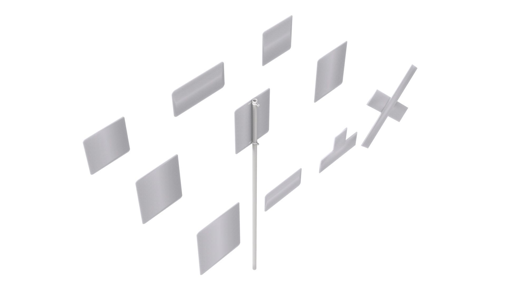 Road Sign US R15 Series Rail And Light Rail 3D model | CGTrader