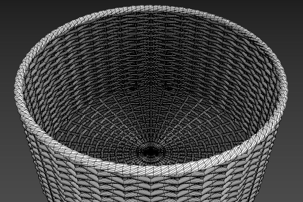 Basket B three wicker baskets 3D model | CGTrader