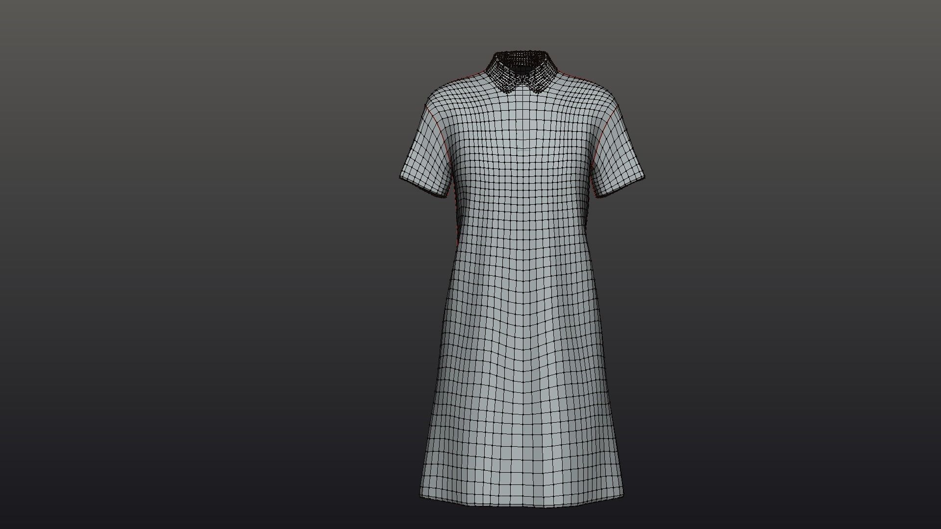 lowpoly dress with multiple textures free VR / AR / low-poly 3D model ...