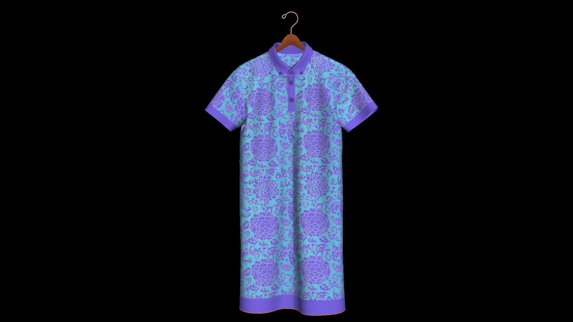 lowpoly dress with multiple textures free VR / AR / low-poly 3D model ...