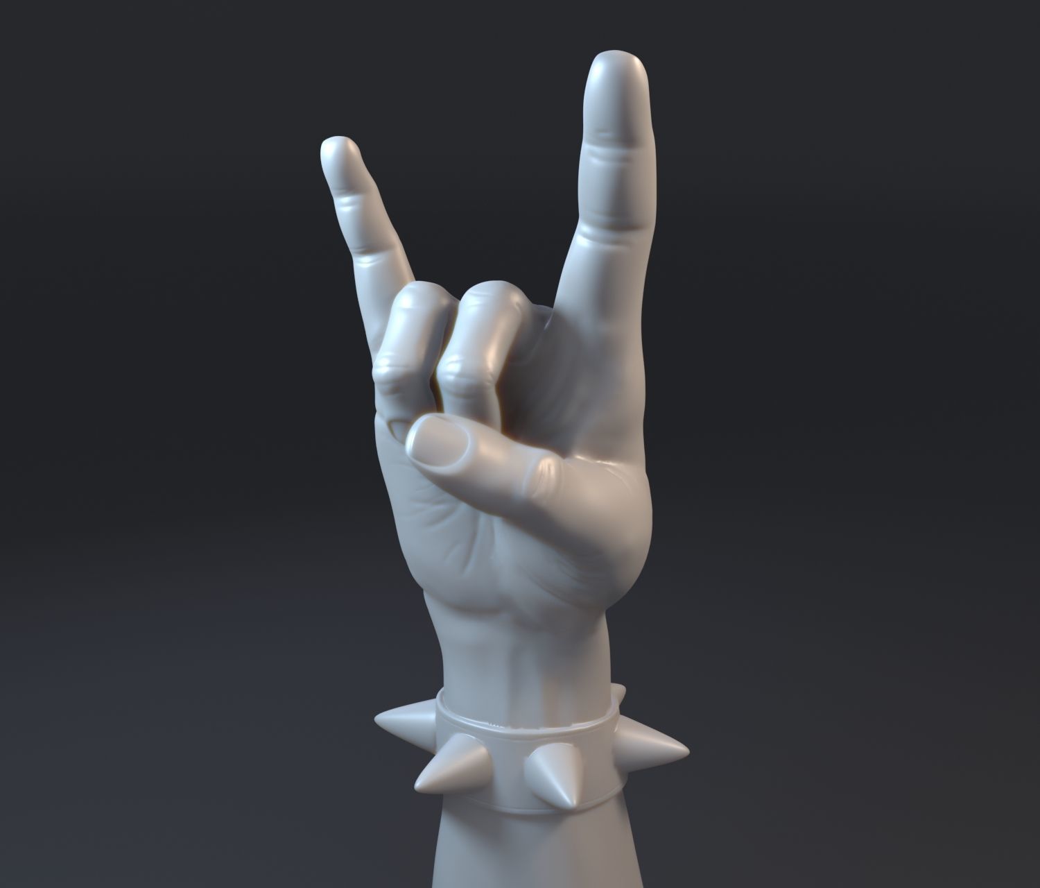 Rock music gesture 3D model 3D printable | CGTrader