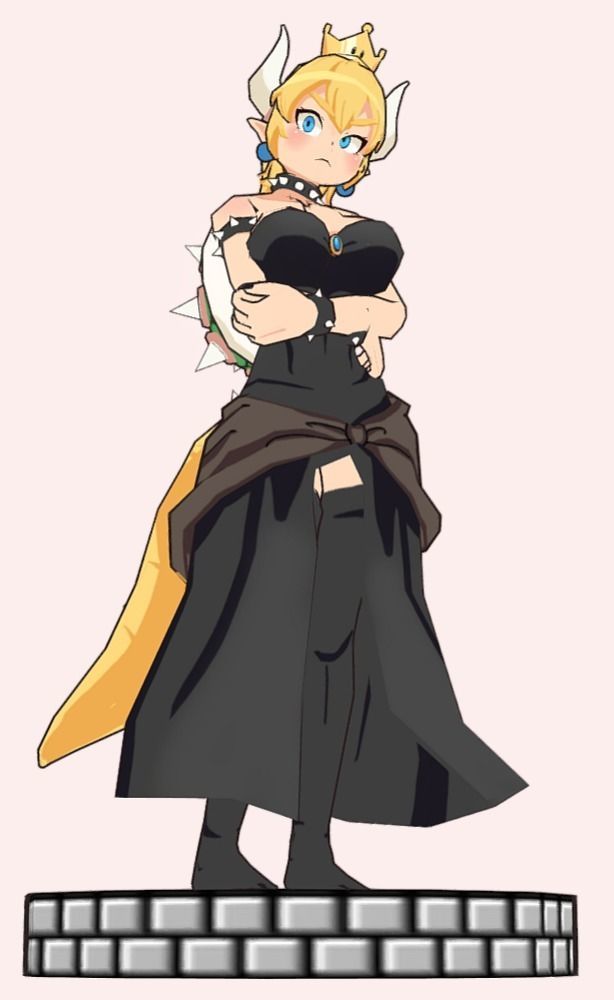 3D model Bowsette lowpoly anime character VR / AR / low-poly rigged ...