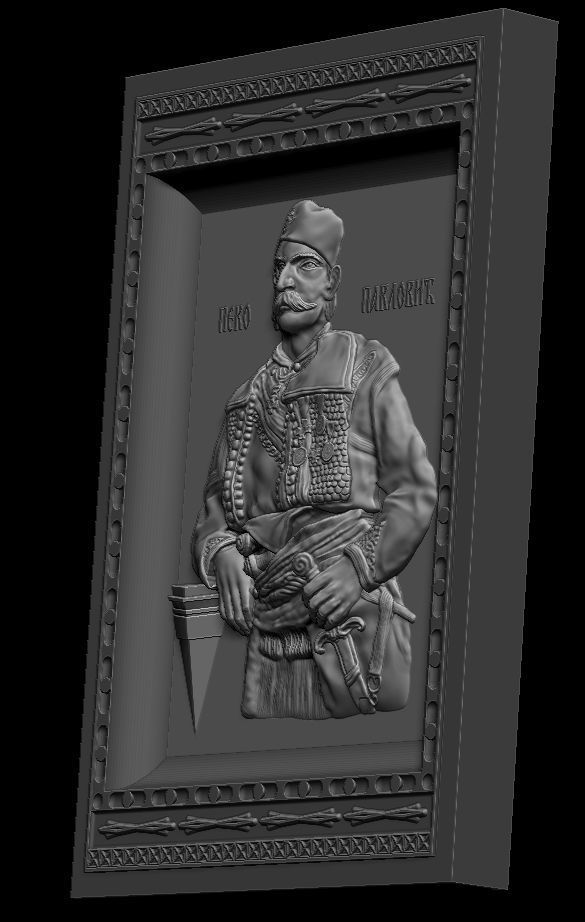 Zbrush bas relief model - Peko Pavlovic 3D model 3D printable | CGTrader