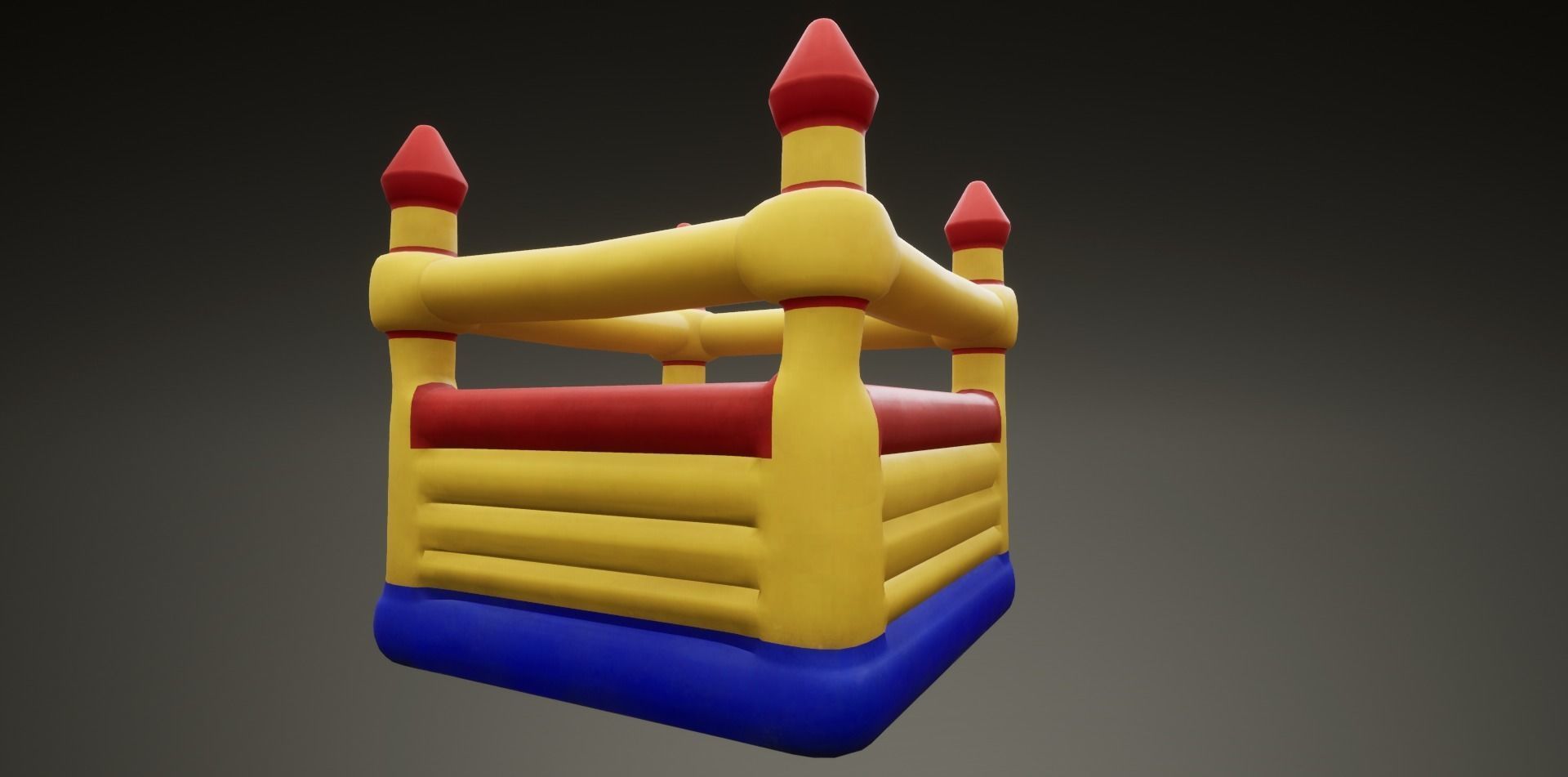 3D model 3D low poly PBR bouncy inflatable castle VR / AR / low-poly ...