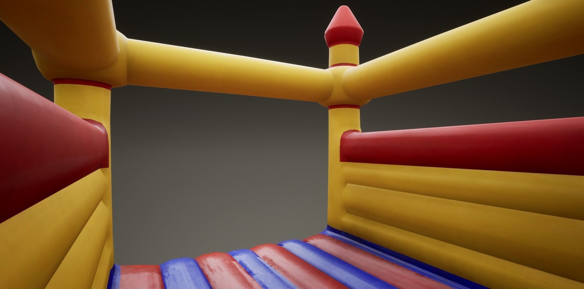 3D model 3D low poly PBR bouncy inflatable castle VR / AR / low-poly ...